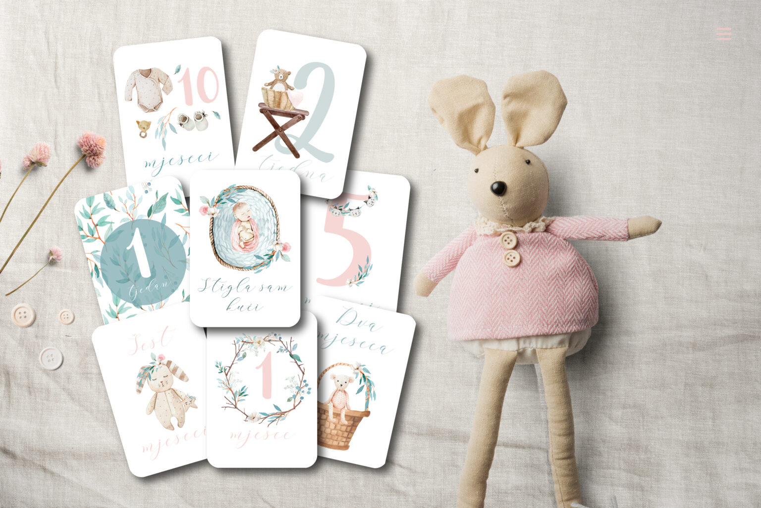 Mali poduzetnici | Milestone kartice za fotografiranje bebe "Baby girl"